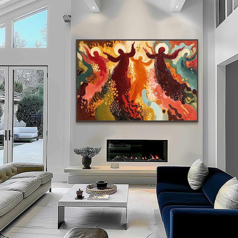 Original Ceremony Painting Abstract Remembrance Canvas Art, Minimalist ...