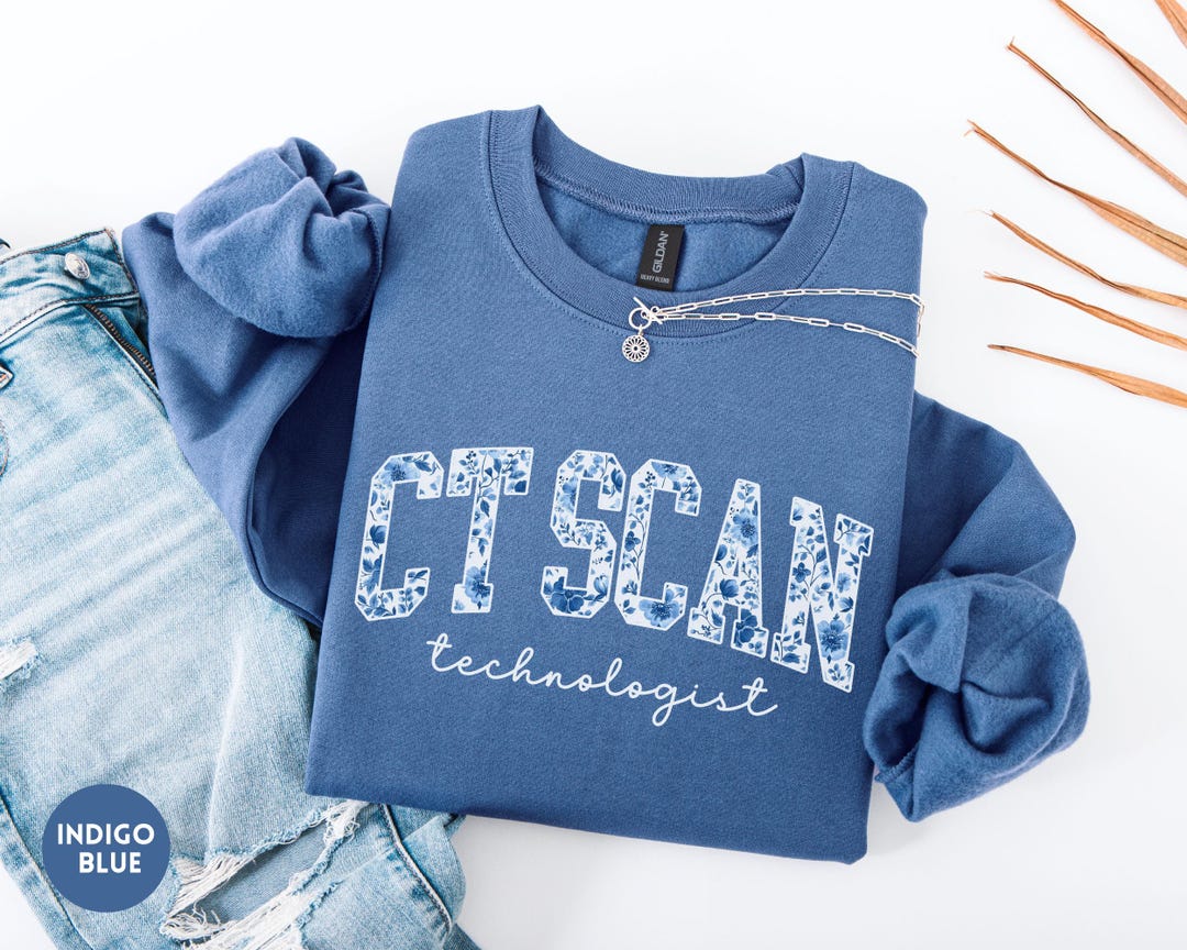 CT Scan Sweatshirt, Floral Ct Tech Crewneck, CT Tech Gift, Computed ...