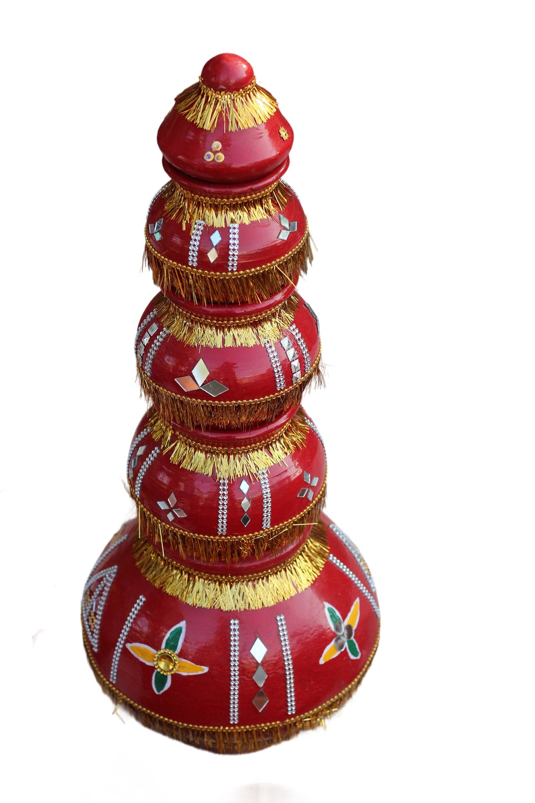 Handmade Clay Pot Set of 5. Indian Traditional Wedding Matka ...
