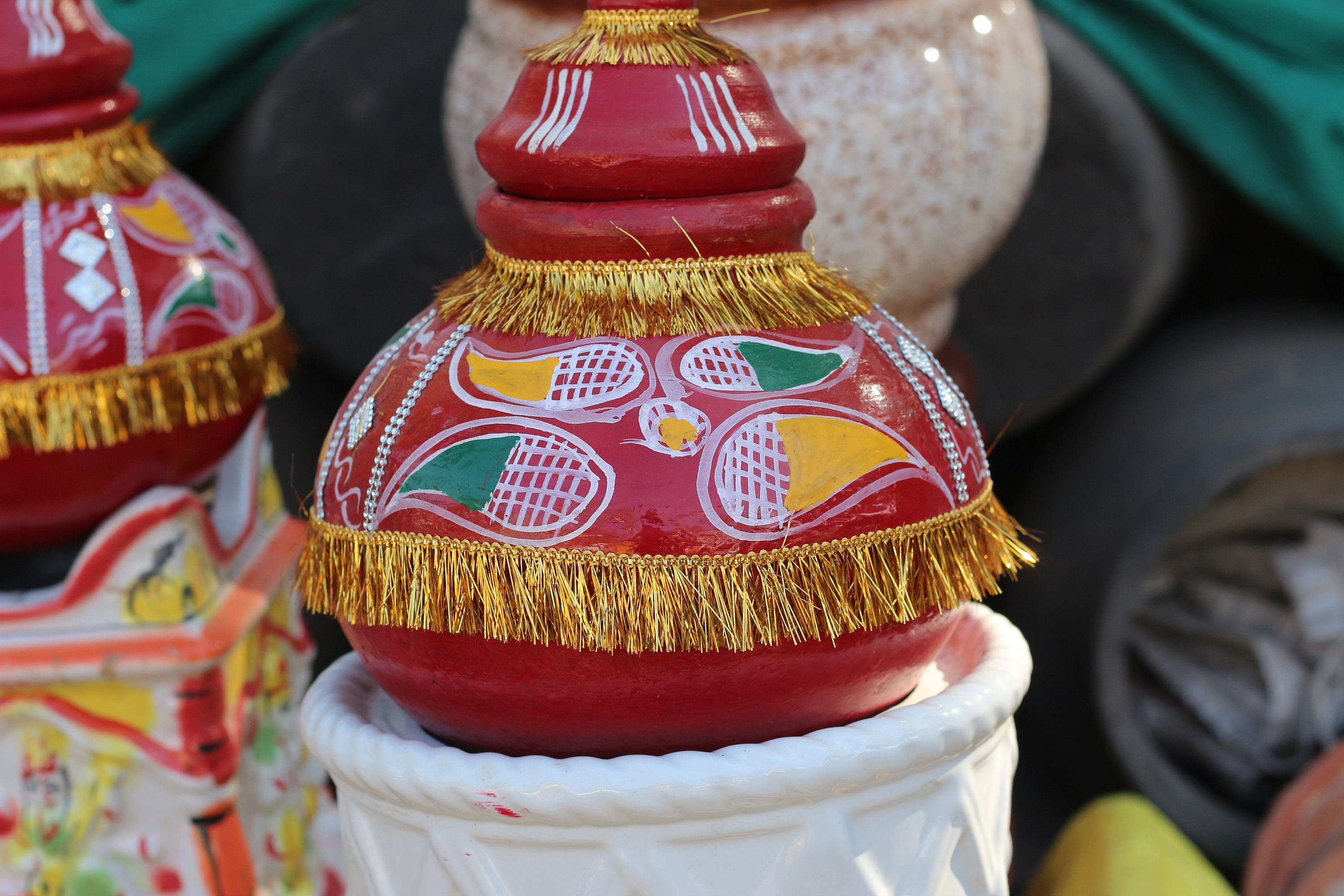 Handmade Clay Pot Set of 5. Indian Traditional Wedding Matka ...