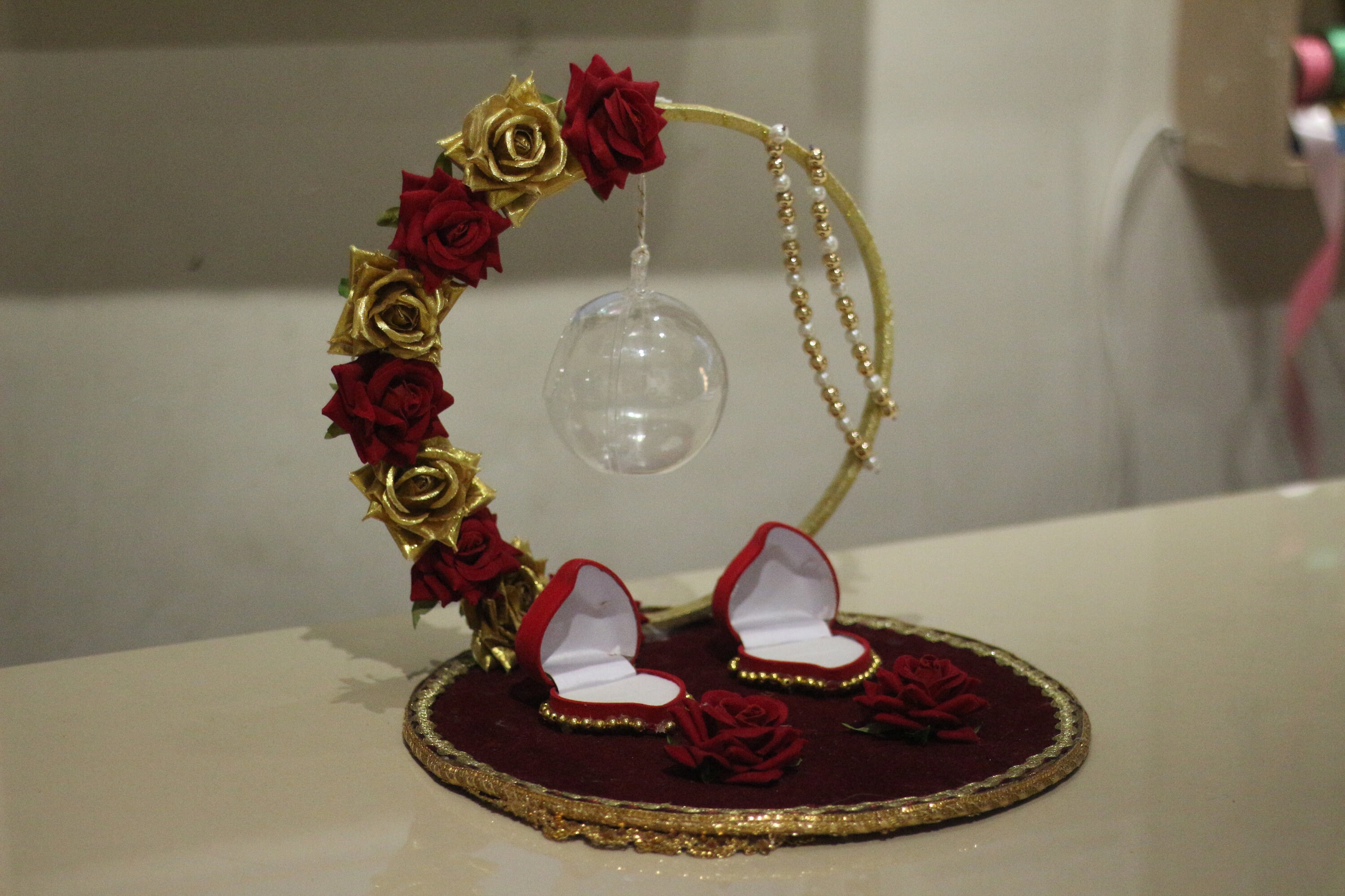 Personalized Engagement Tray , Nikkah Tray , Customized Ring Holder ...