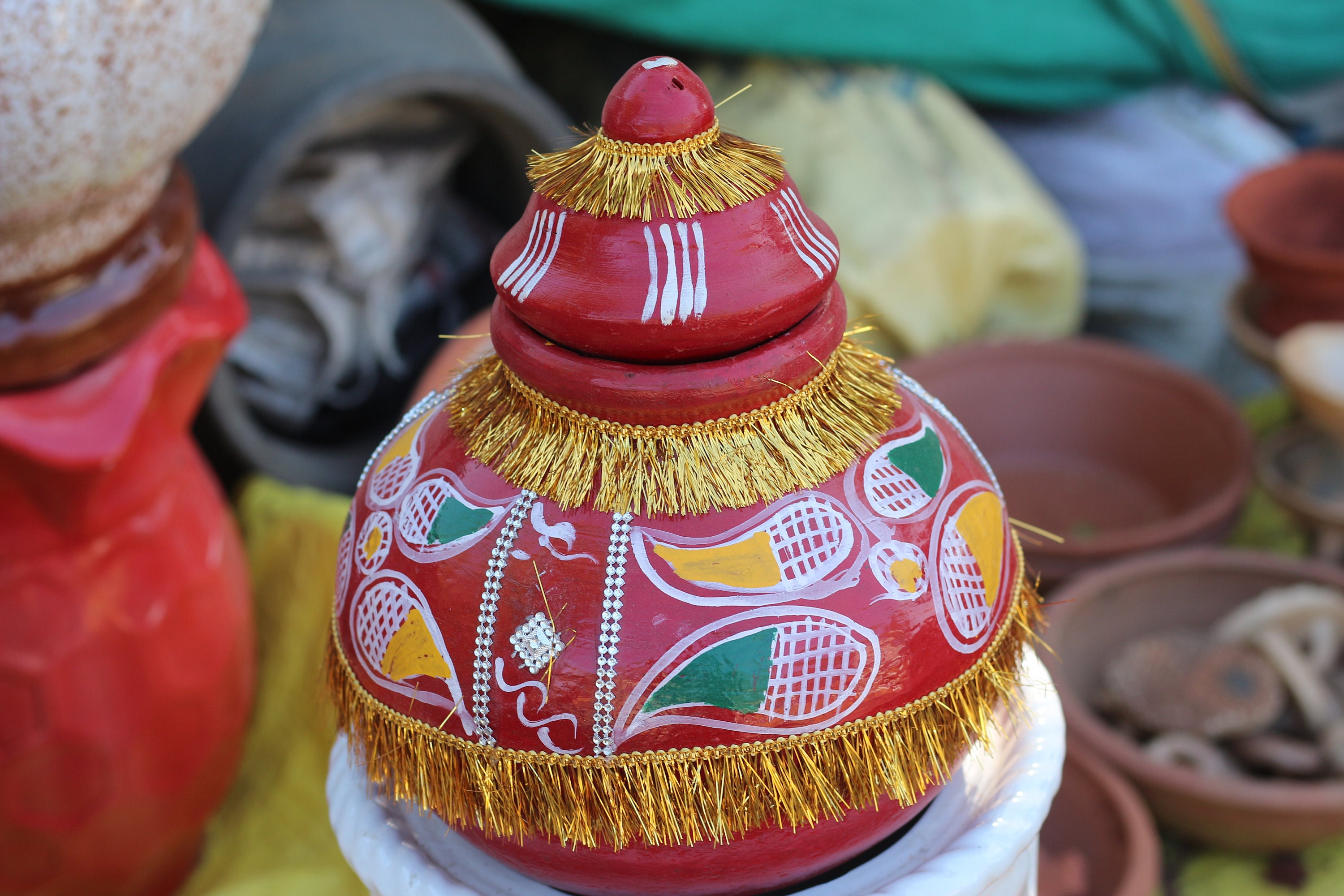 Handmade Clay Pot Set of 5. Indian Traditional Wedding Matka ...