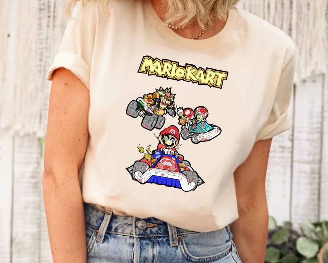 Super Mario Bros Kart Shirt, Super Mario Bowser Shirt, Video Game Shirt ...