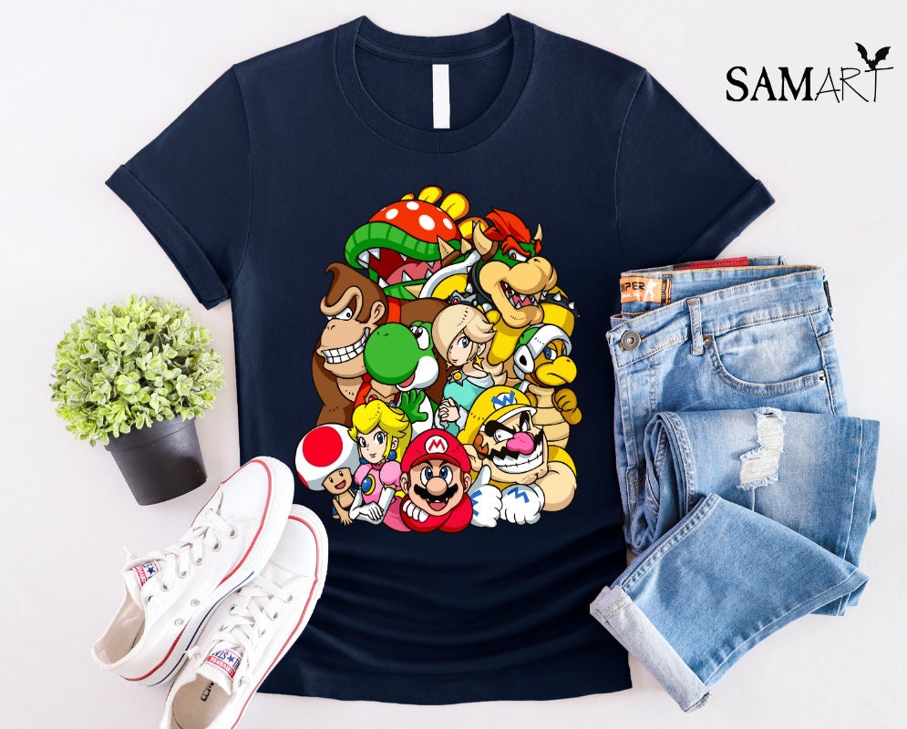 Super Mario Bowser Shirtsuper Mario Bros Shirtsuper Mario - Etsy
