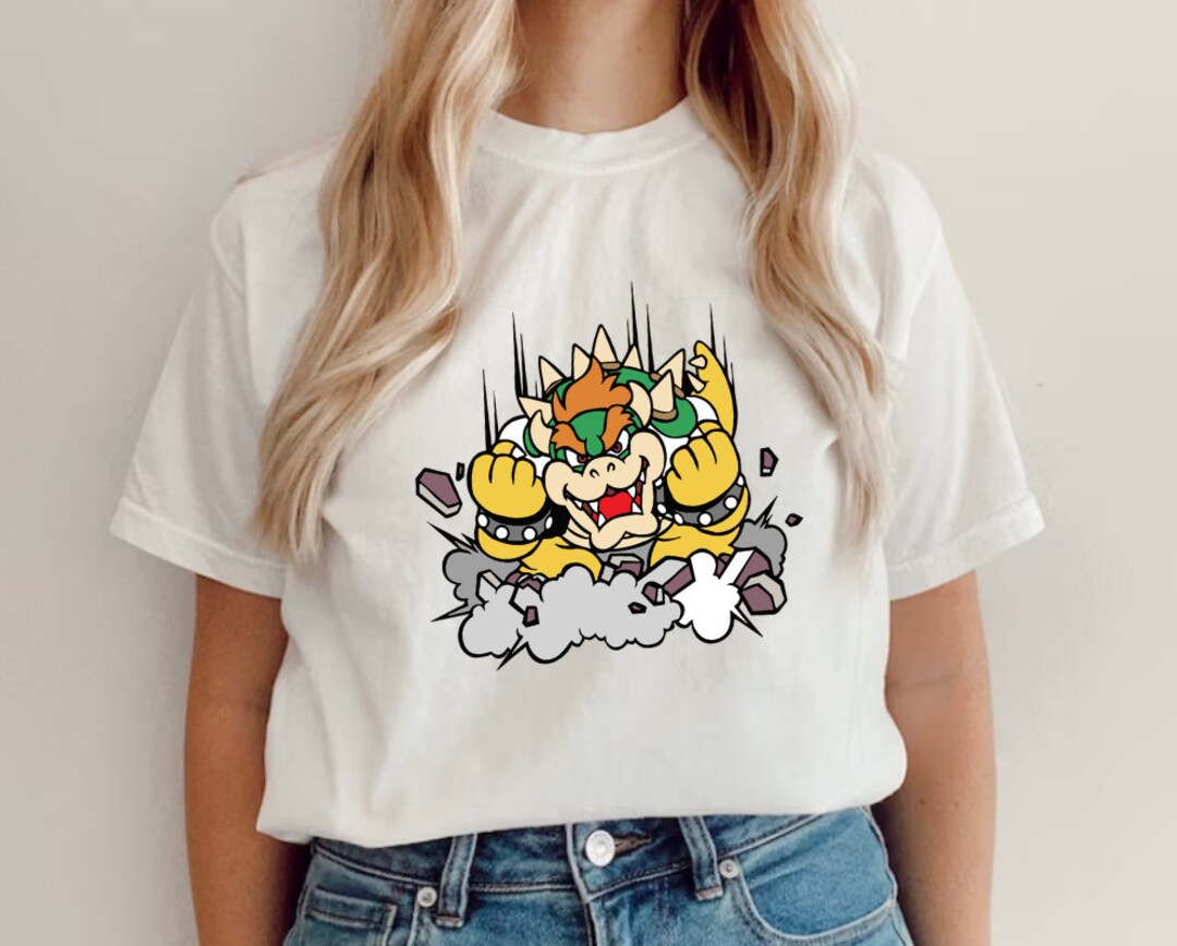 Retro Bowser Shirt, Bowser Custom Shirt, Bowser Peaches Shirt, Super ...