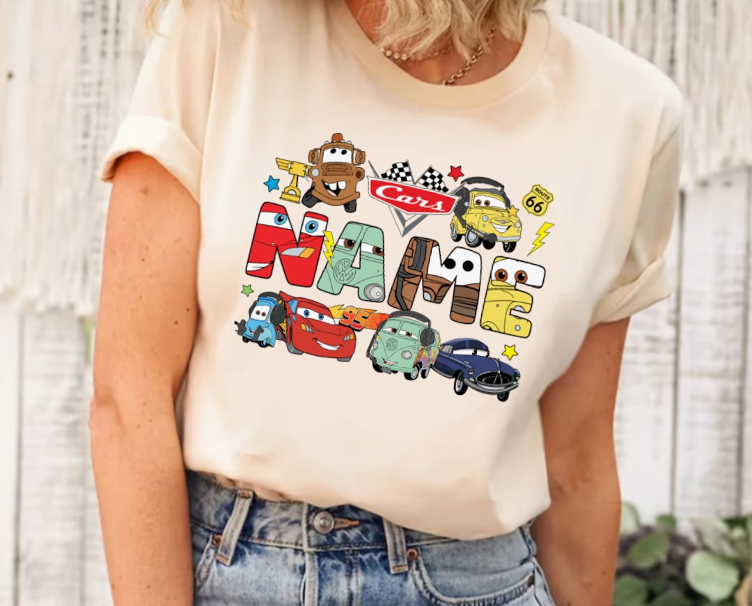 Cars Custom Name Shirt, Disney Pixar Cars Personalized Name Shirt ...