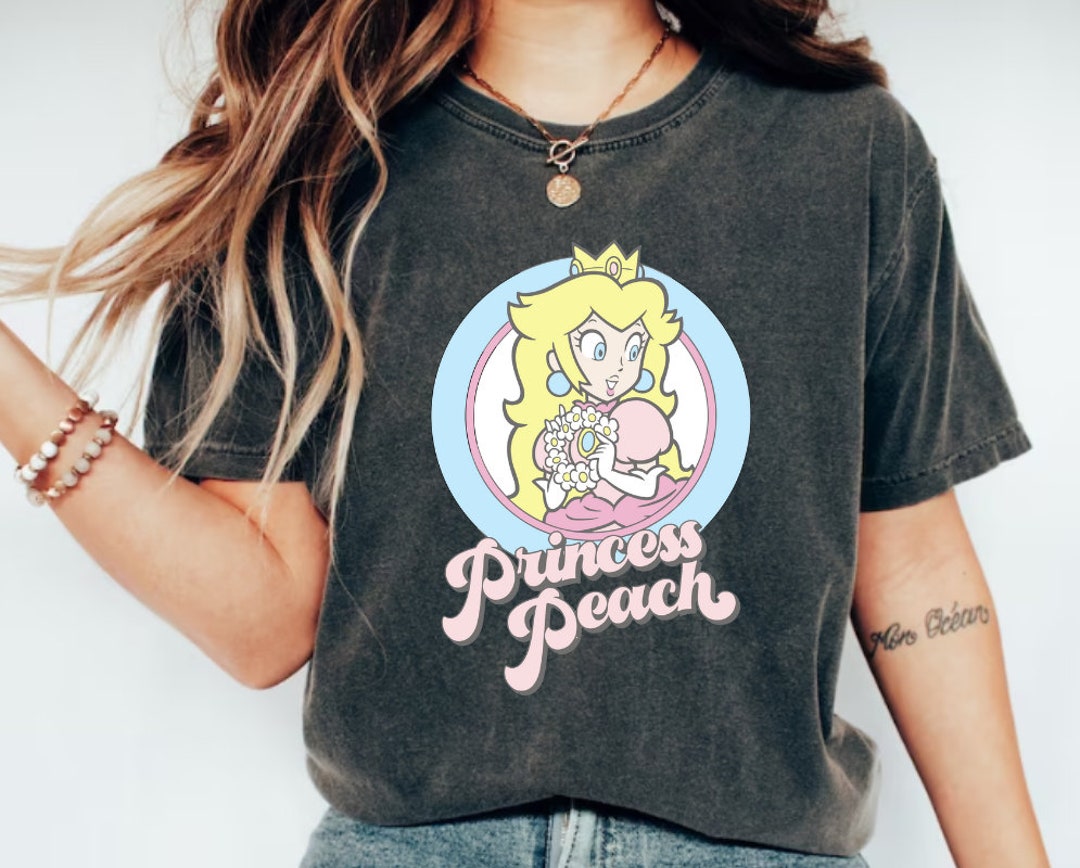 Princess Peach Shirt,princess Peach Crown Shirt, Super Mario Princess ...