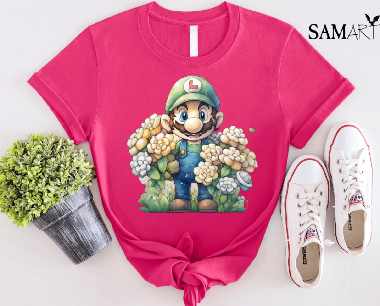 Watercolor Super Mario Shirt, Super Mario Luigi Shirt, Super Mario ...