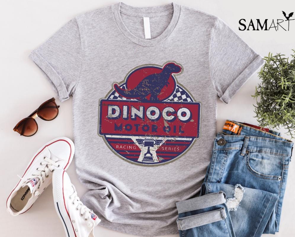 Disney Pixar Cars Dinoco Motor Oil Shirt,disney Pixar Cars Lightning Mc ...