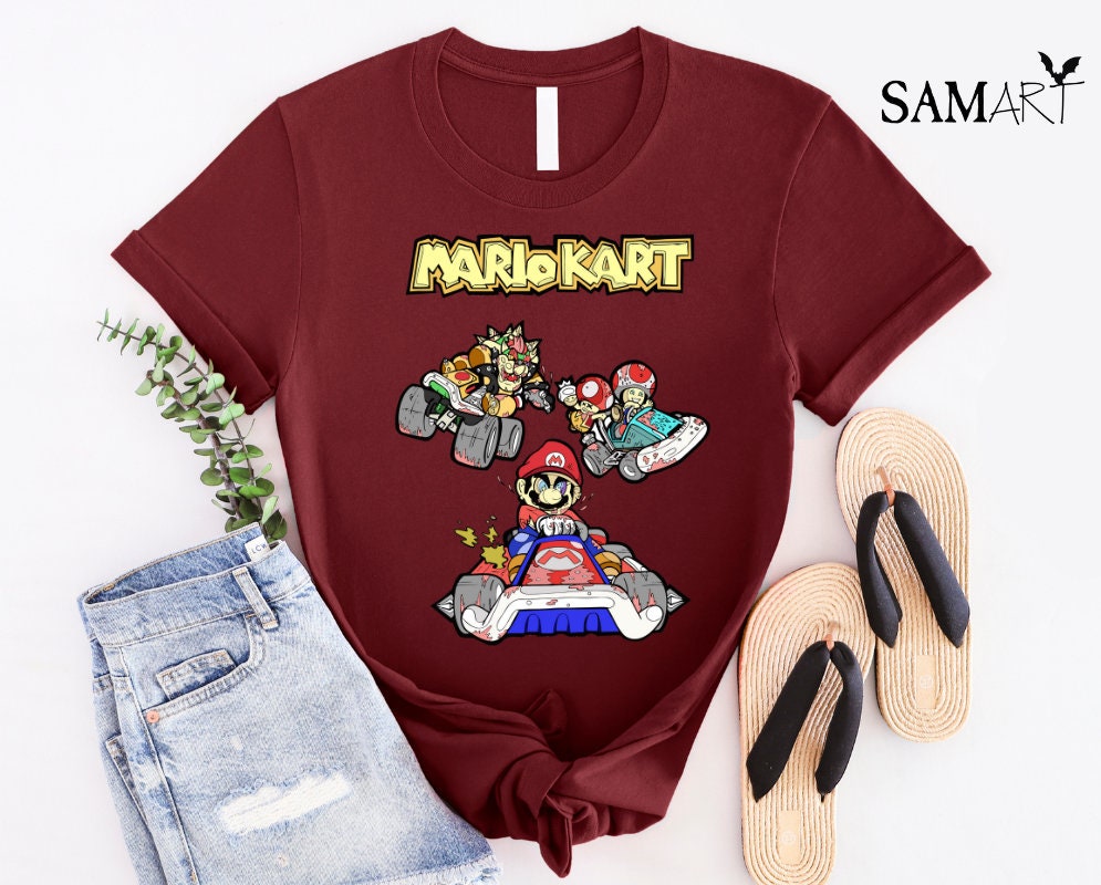 Super Mario Bros Kart Shirt, Super Mario Bowser Shirt, Video Game Shirt ...