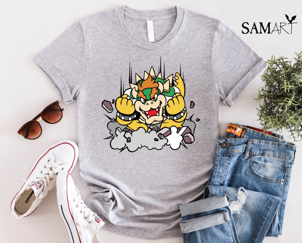 Retro Bowser Shirt, Bowser Custom Shirt, Bowser Peaches Shirt, Super ...