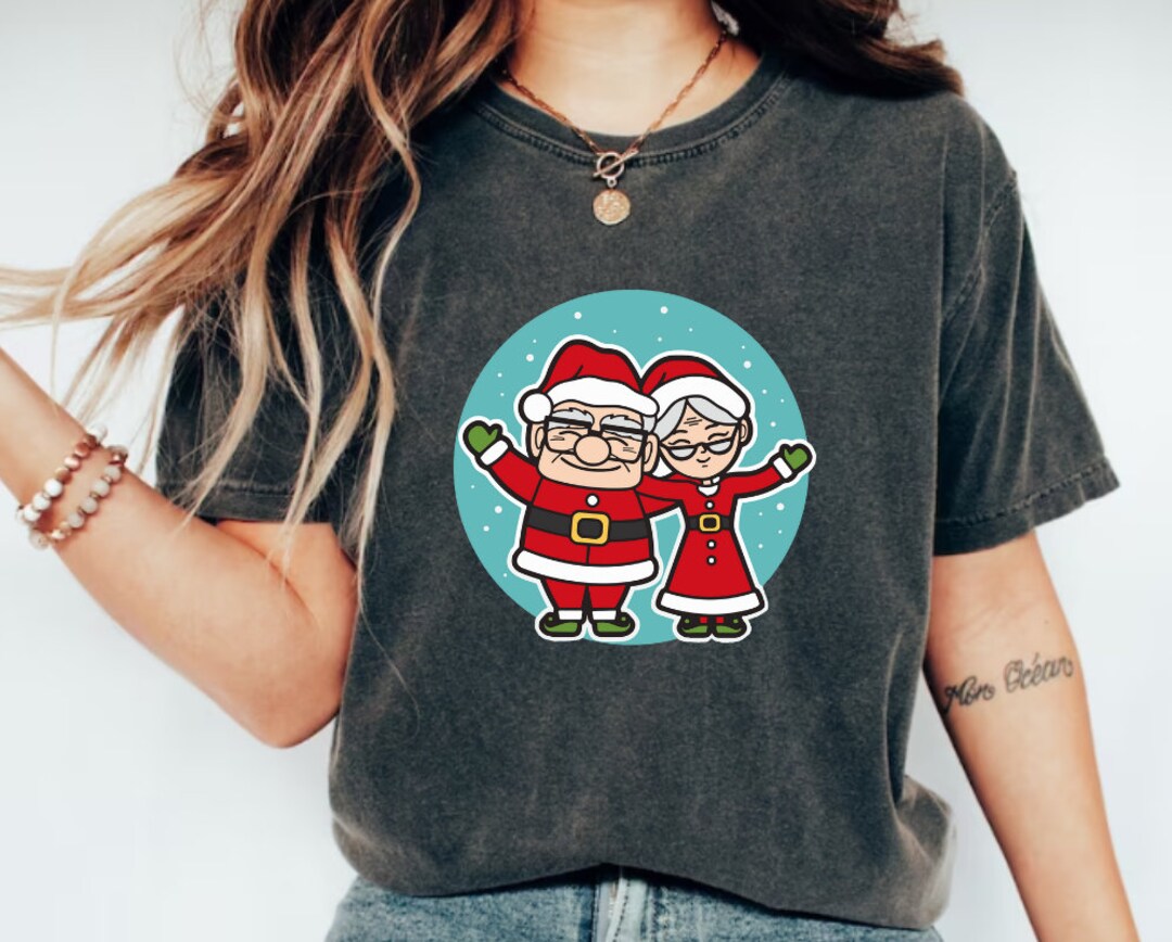 Pixar up Santa Carl and Ellie Christmas Shirt Disney Pixar up - Etsy