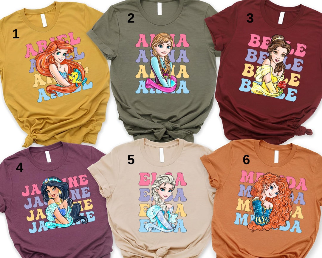 Custom Princess Shirt, Princess Disney Shirt,disney Princess Custom ...