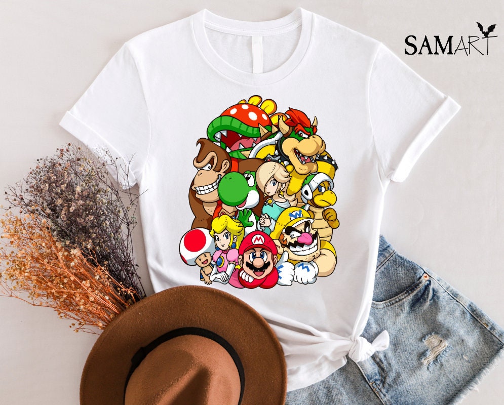 Super Mario Bowser Shirtsuper Mario Bros Shirtsuper Mario - Etsy