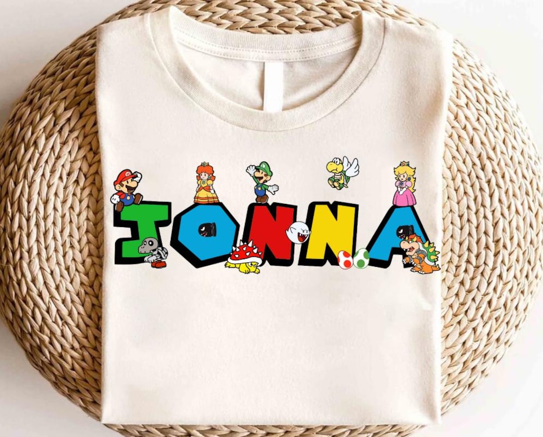 Super Mario Custom Name Shirt, Super Mario Character Shirt, Mario ...