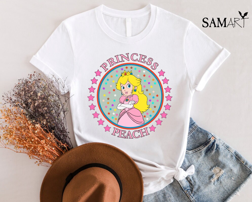 Princess Peach Shirt,princess Peach Crown Shirt, Super Mario Princess ...