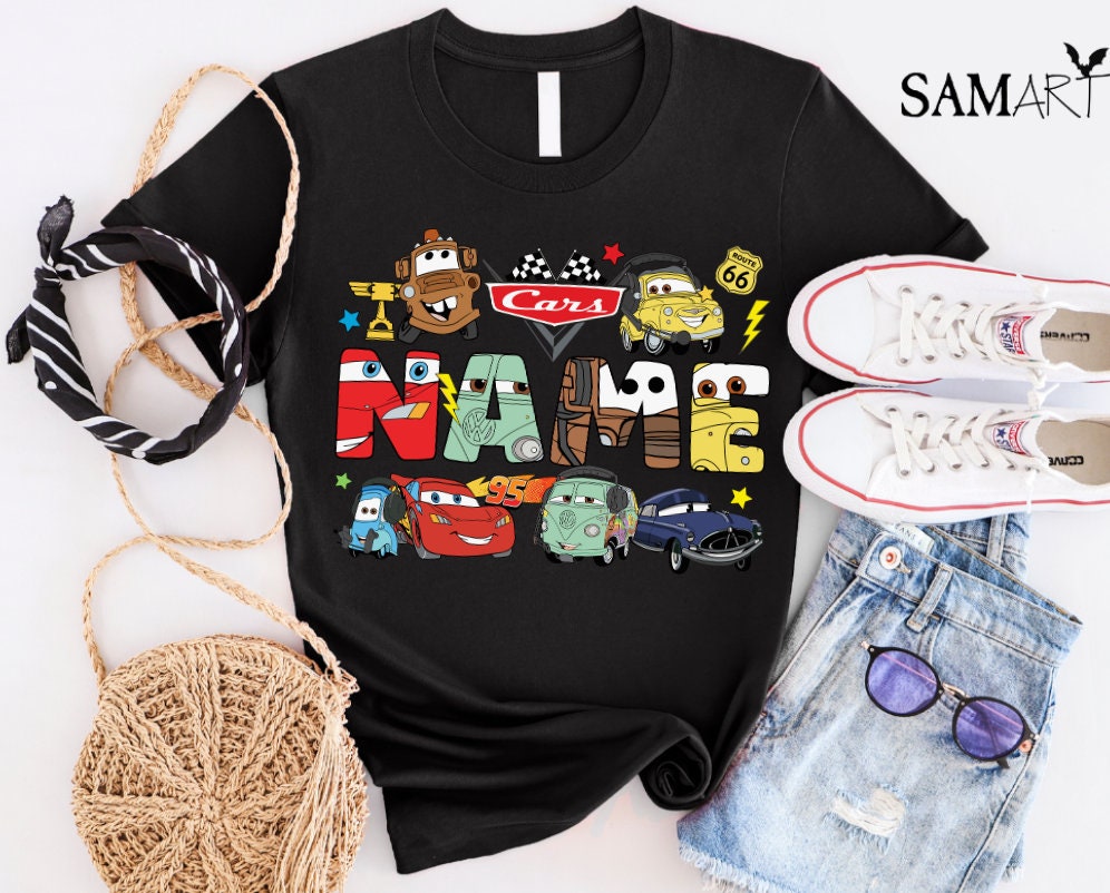 Cars Custom Name Shirt, Disney Pixar Cars Personalized Name Shirt ...