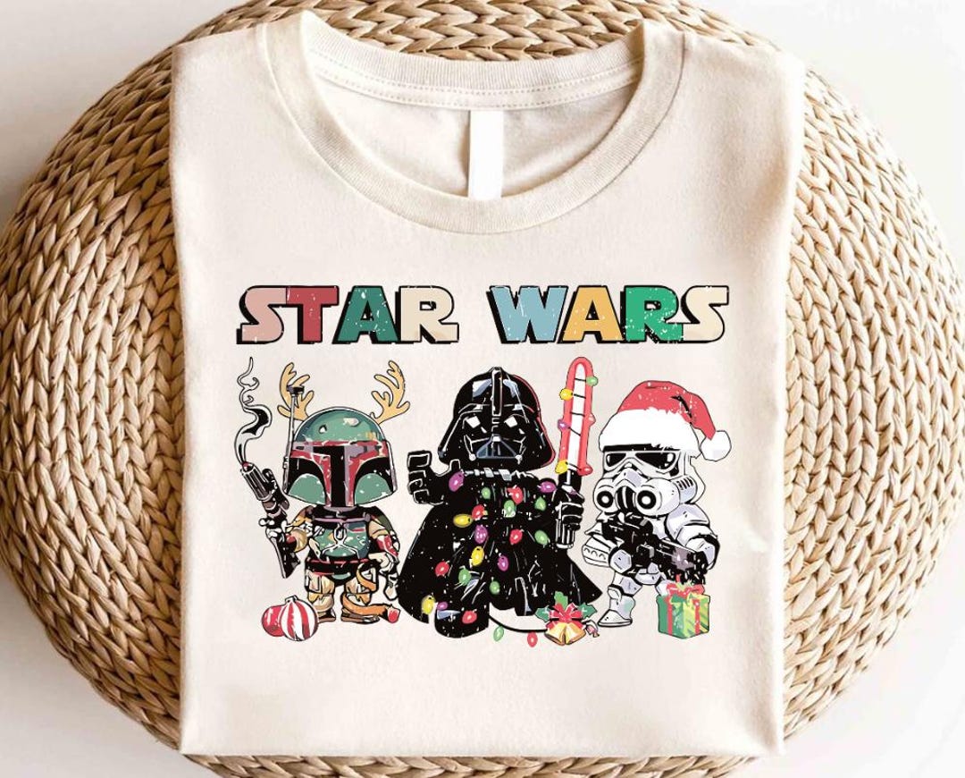 Disney Star Wars Character Christmas Shirt, Galaxy's Edge Christmas ...