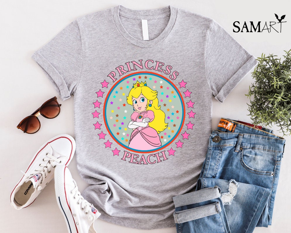 Princess Peach Shirt,princess Peach Crown Shirt, Super Mario Princess ...