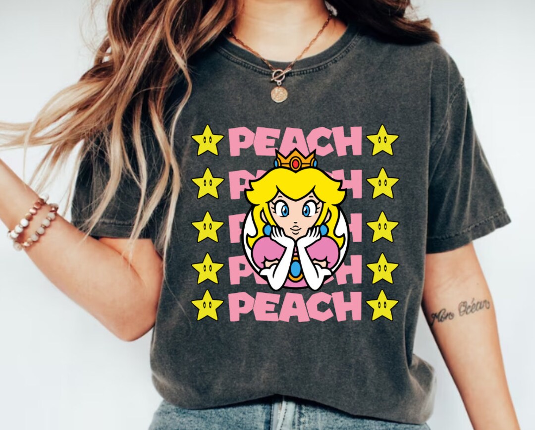 Princess Peach Shirt,princess Peach Crown Shirt, Super Mario Princess ...