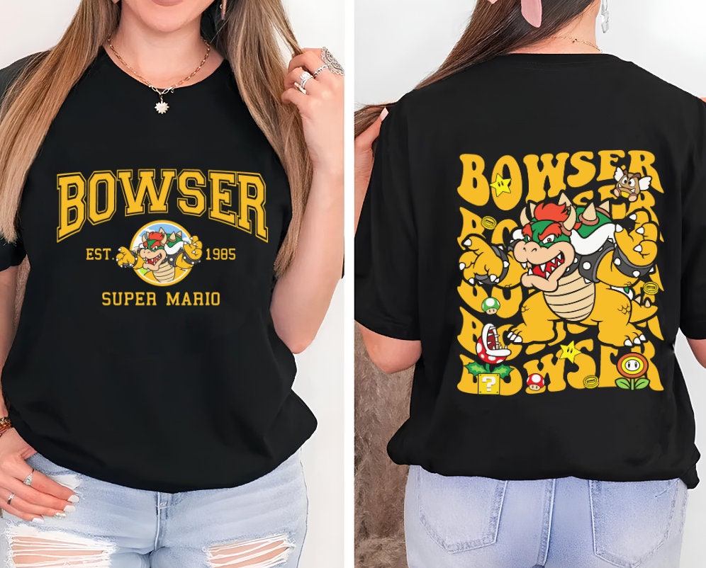 Super Mario Bowser Two-sided Shirt, Bowser Boss Shirt, Mario and Bowser ...