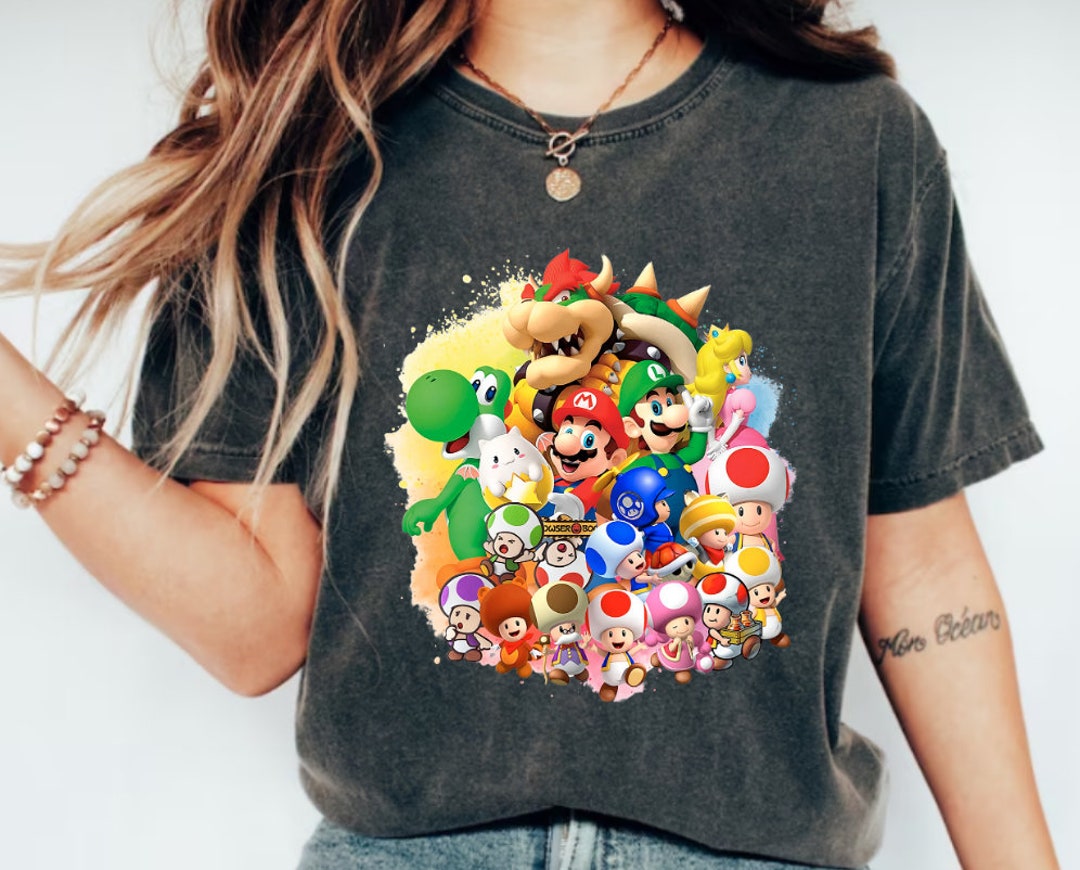 Watercolor Super Mario Shirt, Super Mario Bros Shirt, Super Mario ...