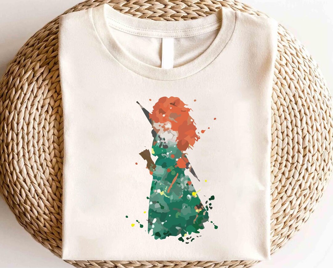 Disney Princess Merida Watercolor Sketch Portrait Shirt, Disney Merida ...