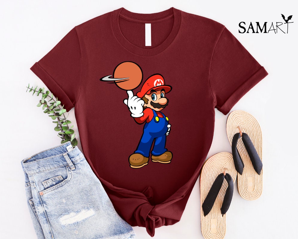 Super Mario Basketball Shirt Super Mario Character Shirt - Etsy