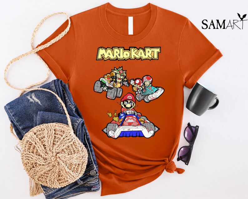 Super Mario Bros Kart Shirt, Super Mario Bowser Shirt, Video Game Shirt ...