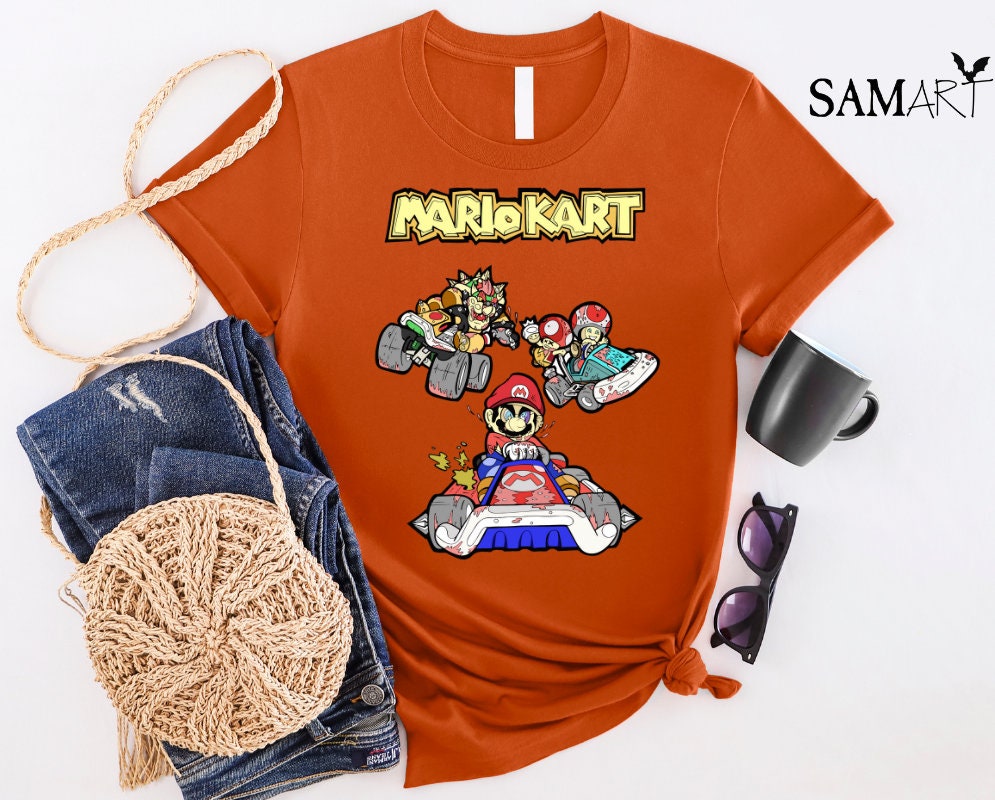 Super Mario Bros Kart Shirt, Super Mario Bowser Shirt, Video Game Shirt ...