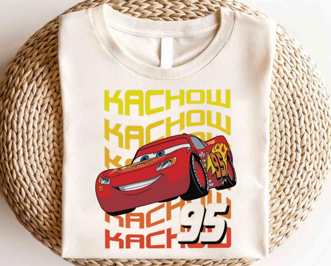 Disney Cars Lightning Mcqueen Kachow 95 Shirt,disney Cars Birthday ...