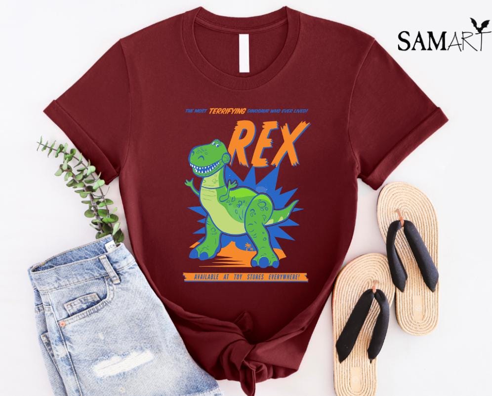 Disney Pixar Toy Story Rex Shirt, Toy Story Rex Dinosaur Shirt, Toy ...