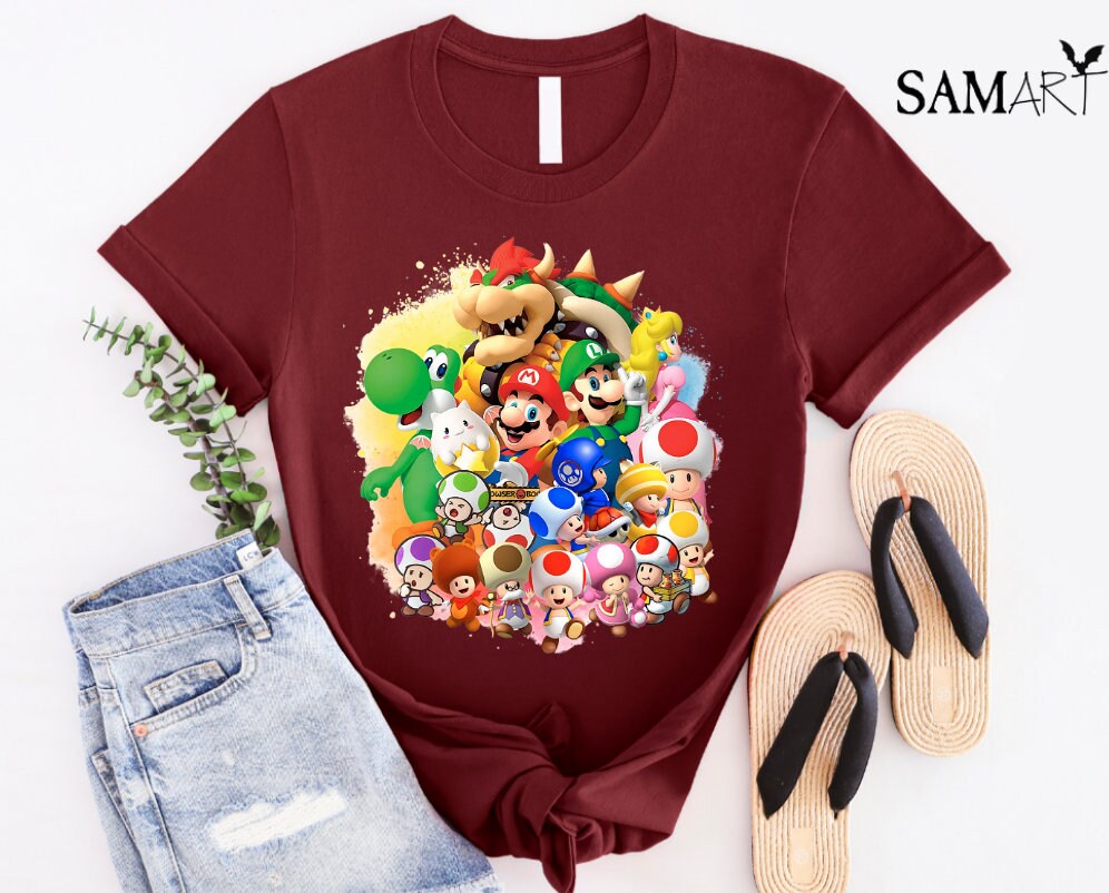 Watercolor Super Mario Shirt, Super Mario Bros Shirt, Super Mario ...