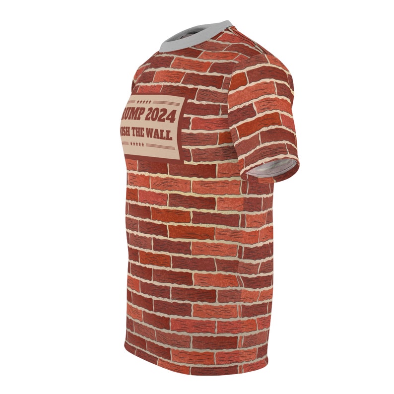 Trump 2024 Finish the Wall Brick Pattern T-shirt, Trump Brick Tee ...