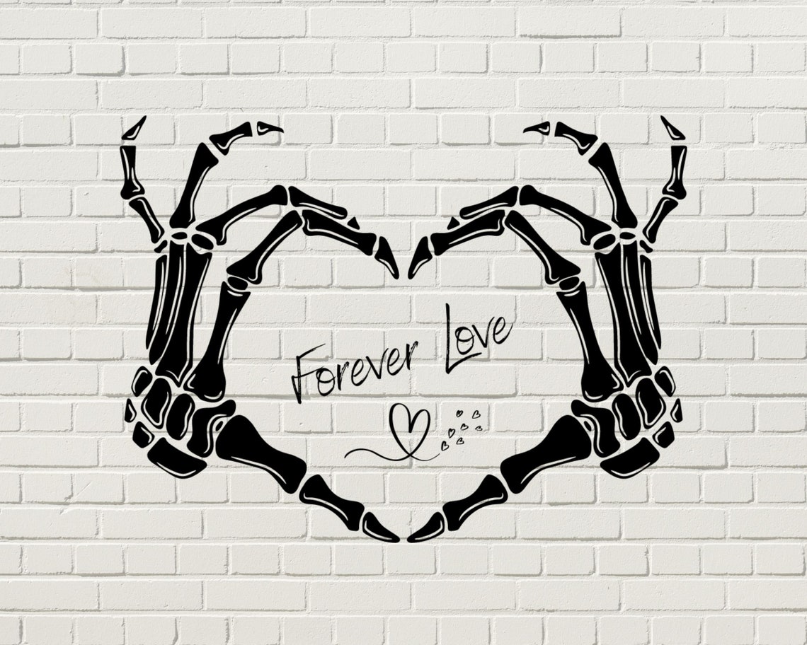 Skeleton Hand Heart SVG, Skull Skeleton Hand Heart, Skeleton Hand Heart ...