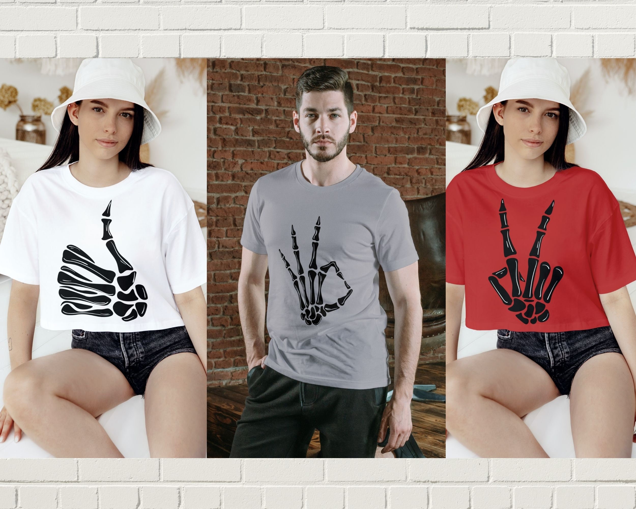 Skeleton Hands Signs SVG, Skeleton Hand Digital Download, Skeleton ...