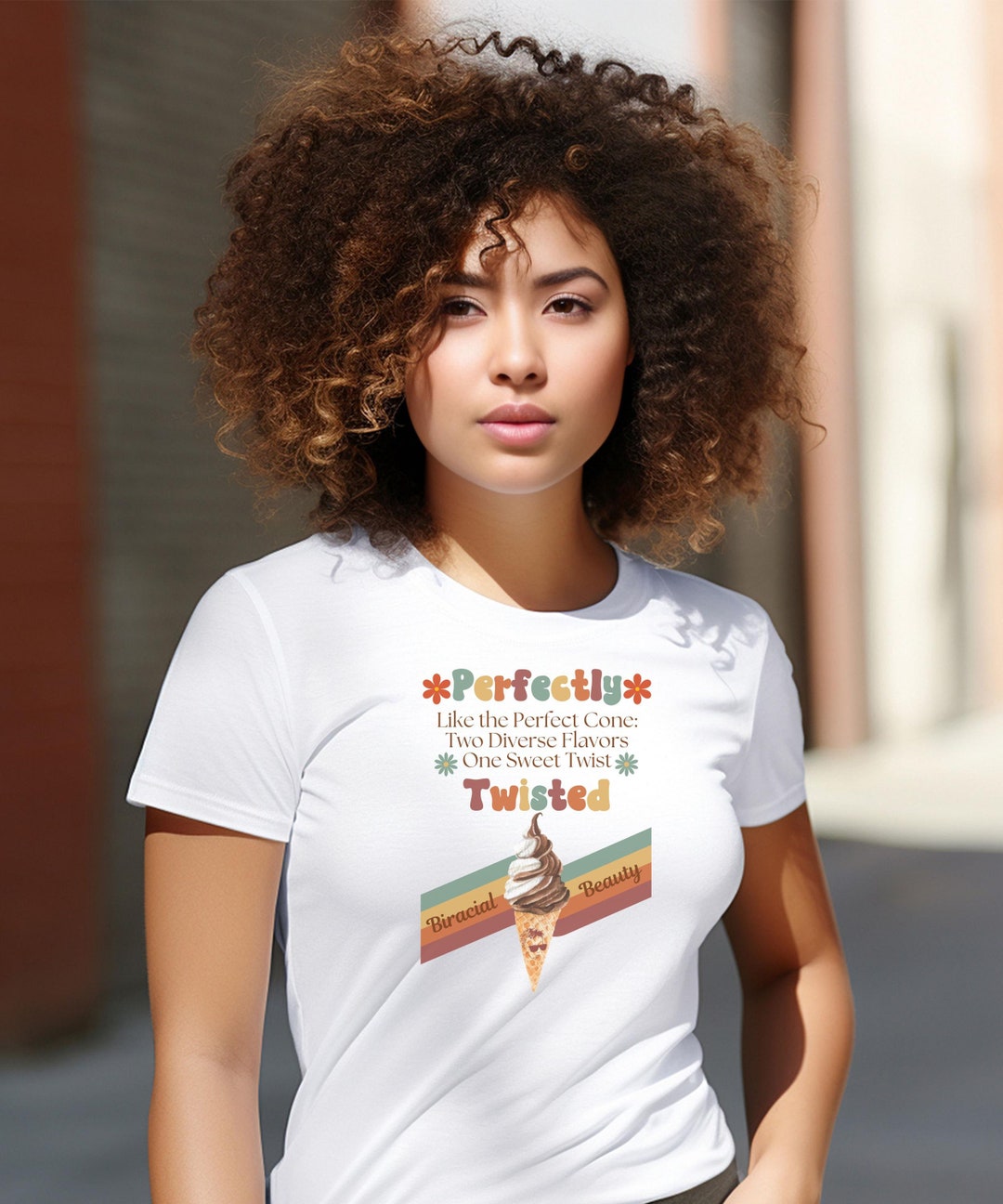 Retro Ice Cream Cone Graphic Tee - Perfectly Twisted Unisex T-shirt - Etsy