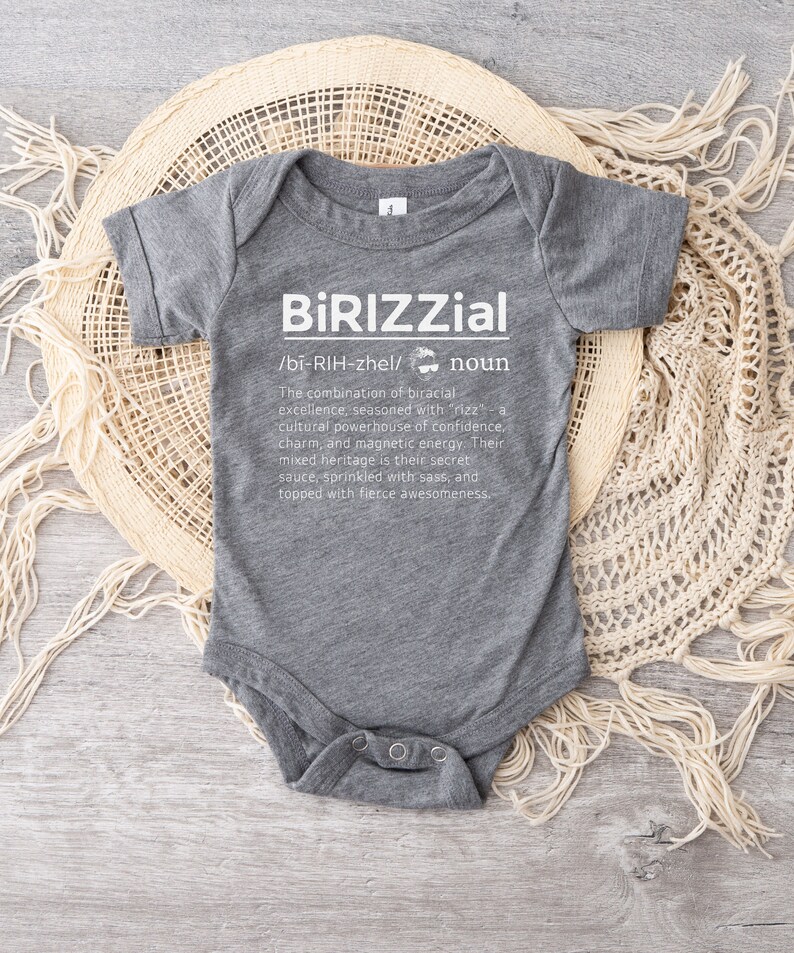 Birizzial Definition Baby Bodysuit Celebrate Biracial Excellence & Rizz ...