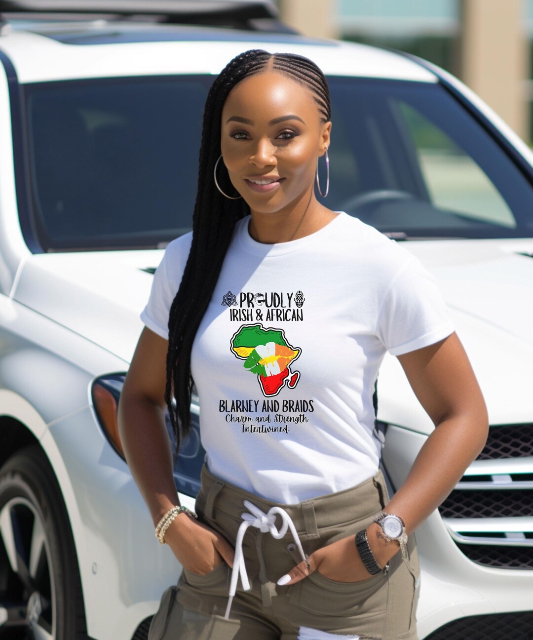 Proudly Irish & African Heritage T-shirt, Mixed-race Identity Tee ...