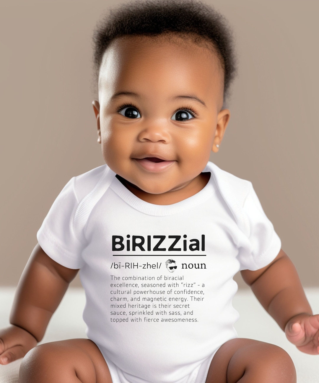 Birizzial Definition Baby Bodysuit Celebrate Biracial Excellence & Rizz ...