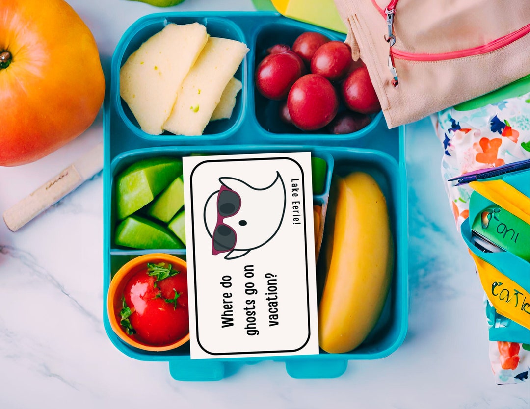 Printable Lunch Box Halloween Jokes Lunch Box Notes, Spooky School ...