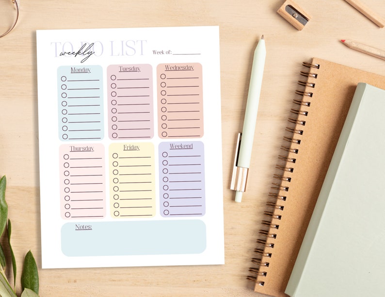 Printable Fillable Planner, Editable Weekly Planner, Digital Task to Do ...