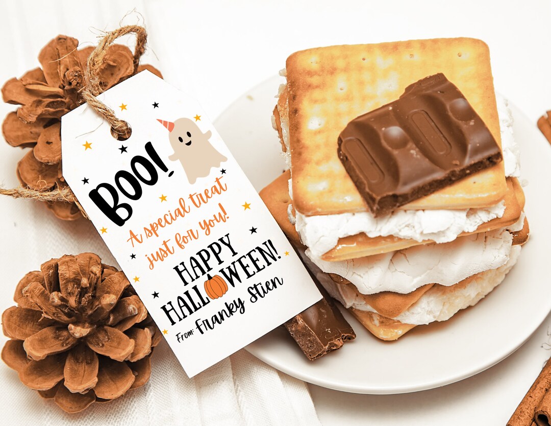 Printable Halloween Favor Tags: Ghost Treat Bag, Boo Basket (PDF) - Etsy