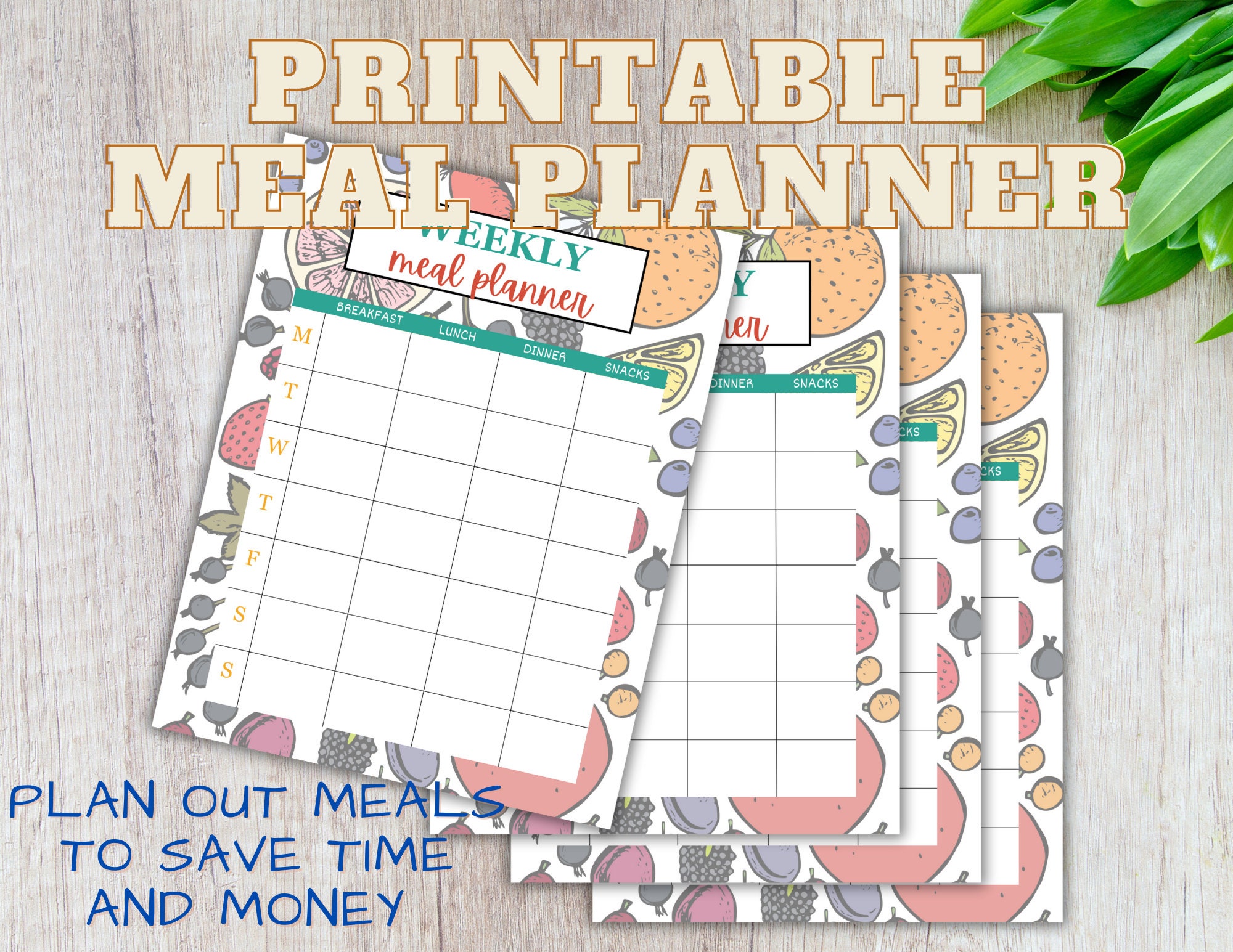 Meal Planner Printable Meal Tracker Food Journal Meal - Etsy