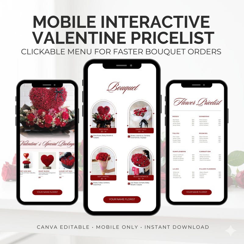 Interactive Menu Digital - Etsy