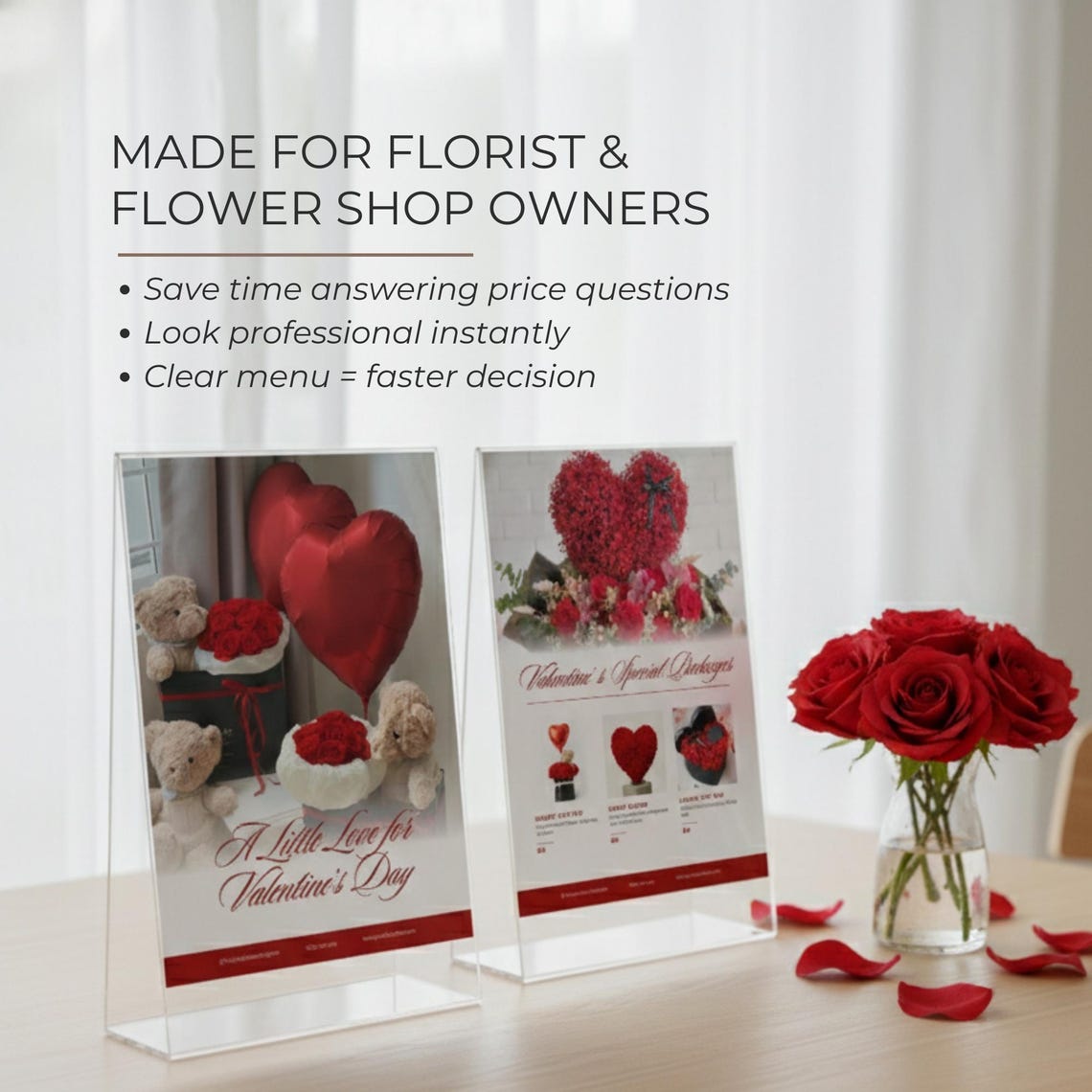 Florist Price List Template | Flower Shop Menu | Bouquet Catalog (canva ...
