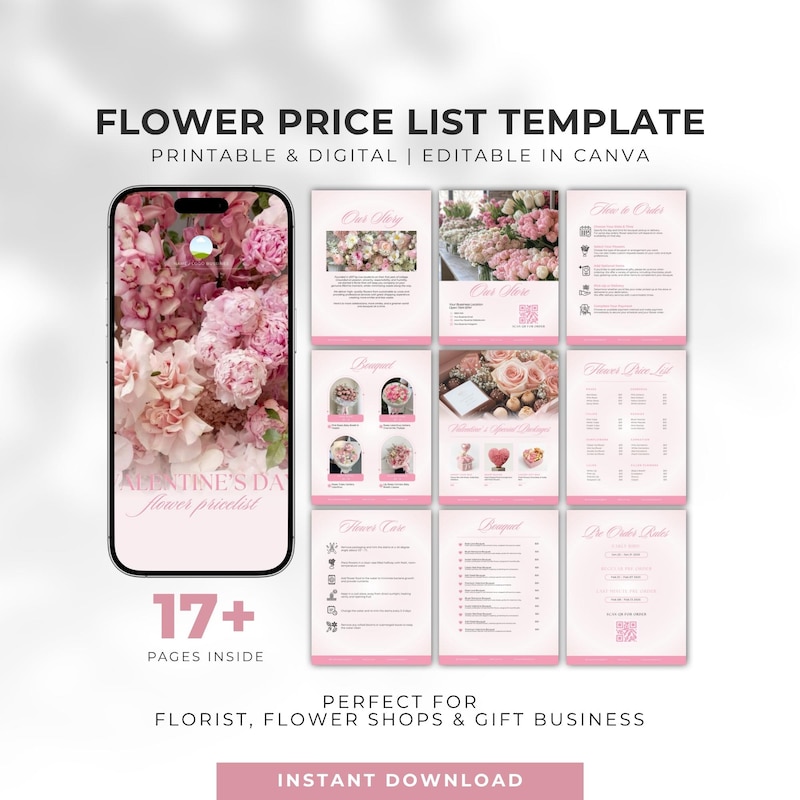 Flower Catalogue Template - Etsy