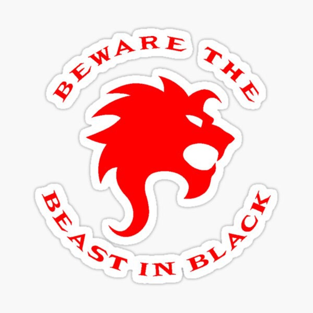 Beast in Black 1 Sticker Vinyl Sticker Waterproof Stickers Indoor ...