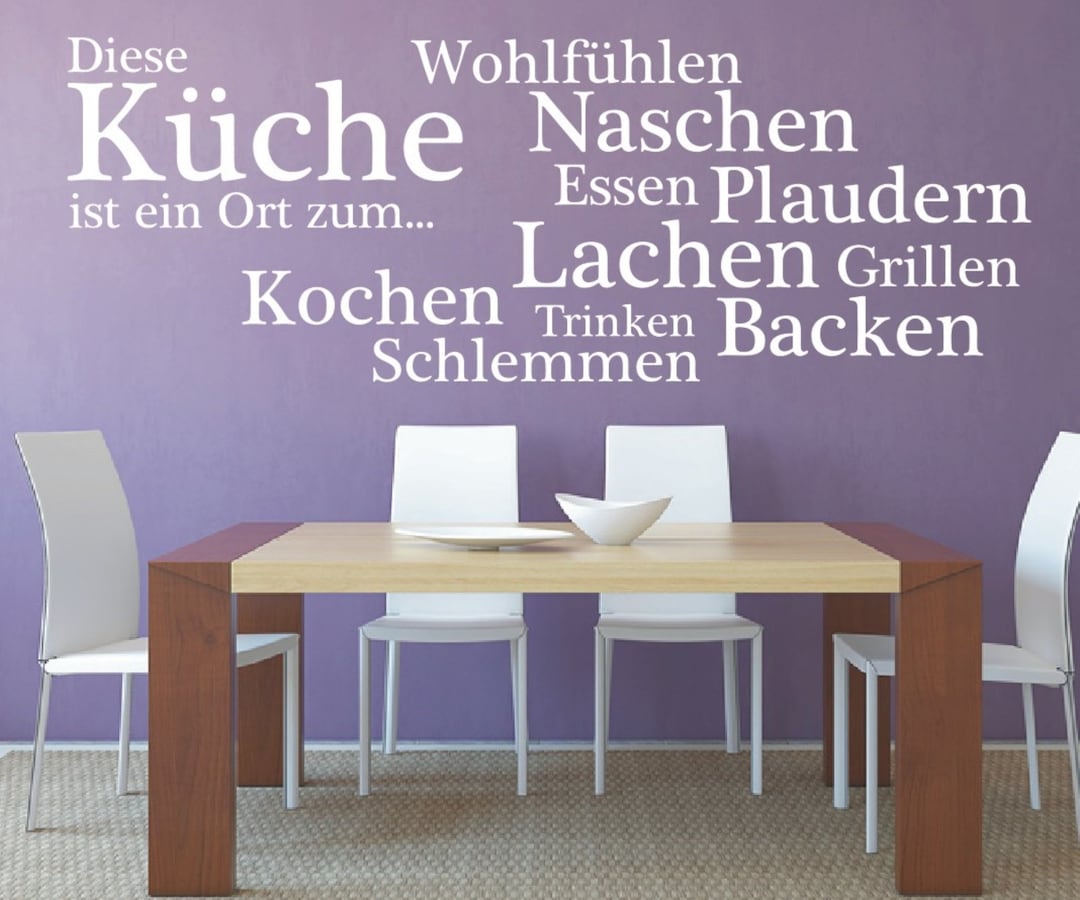 Wall Sticker Kitchen Saying This Kitchen is a Place to Feel Good, Food ...