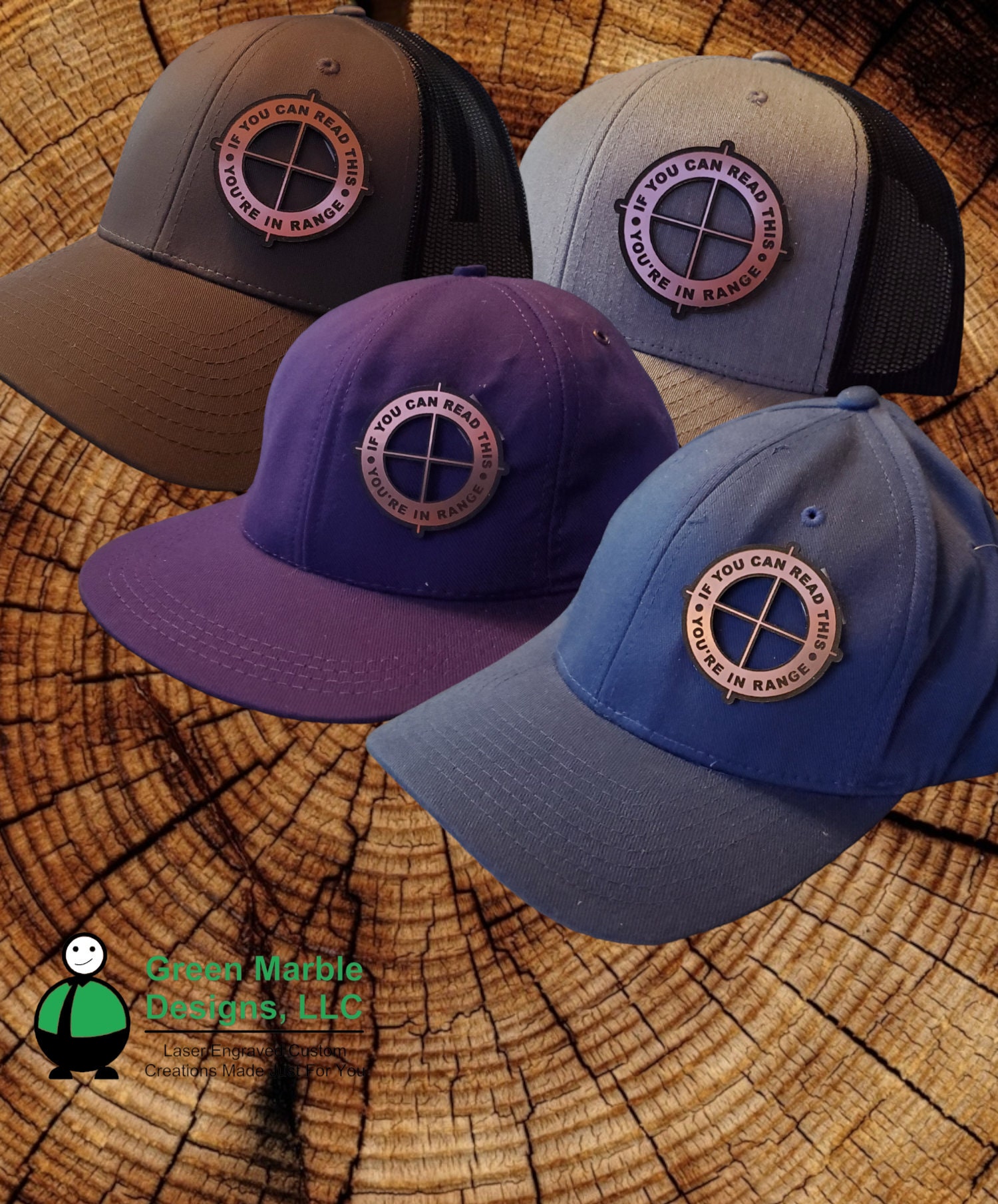 If You Can Read This, You're in Range Hat, Funny Hat, Stainless or Copper, Acrylic Patch - Etsy